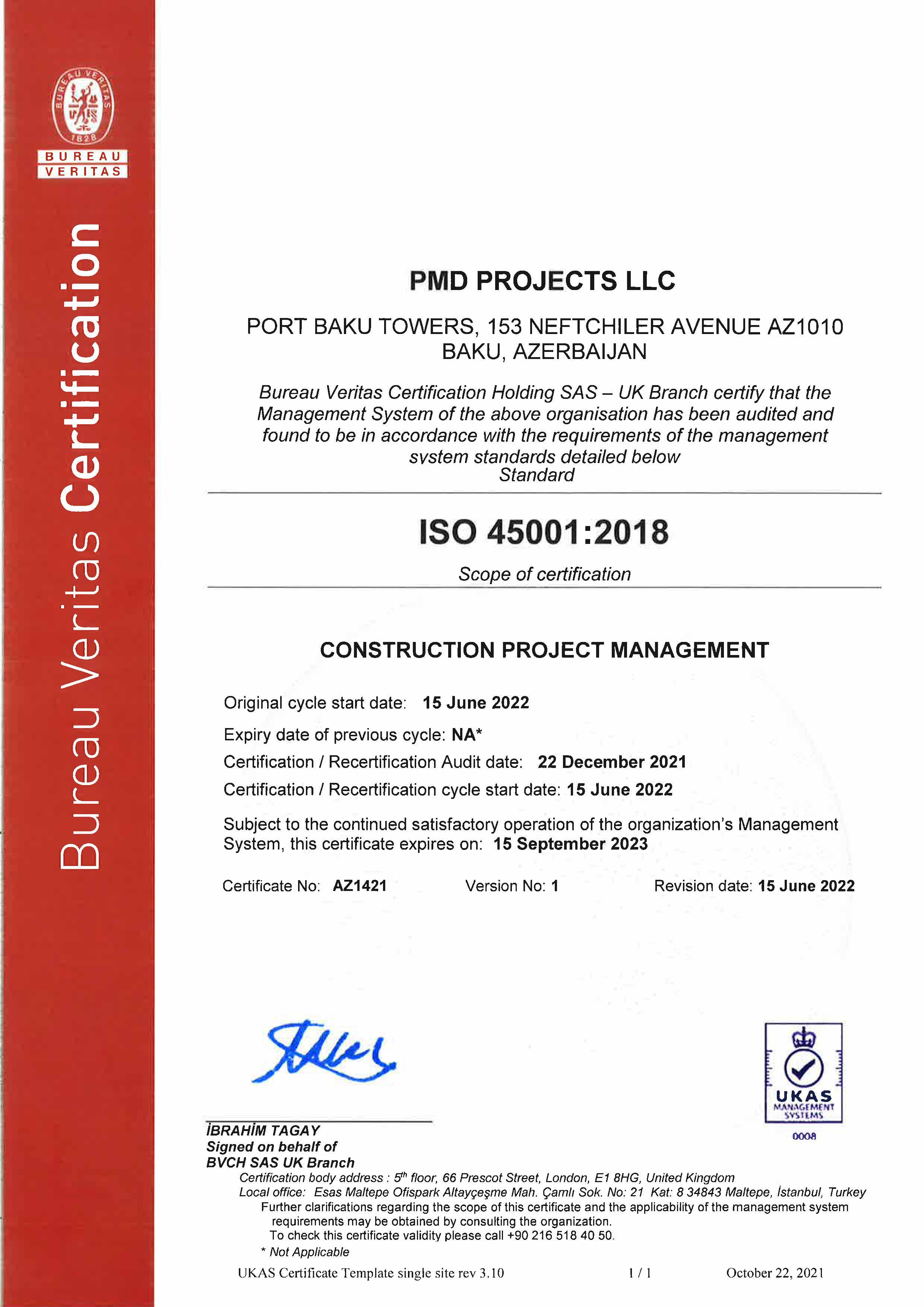 “PMD Projects” MMC Beynəlxalq İdarəetmə Sertifikatlarına layiq görülüb ...